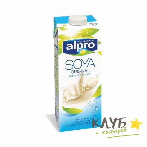 Молоко соевое Original ALPRO, 1 л купить в интернет-магазине Клуб Мастеров